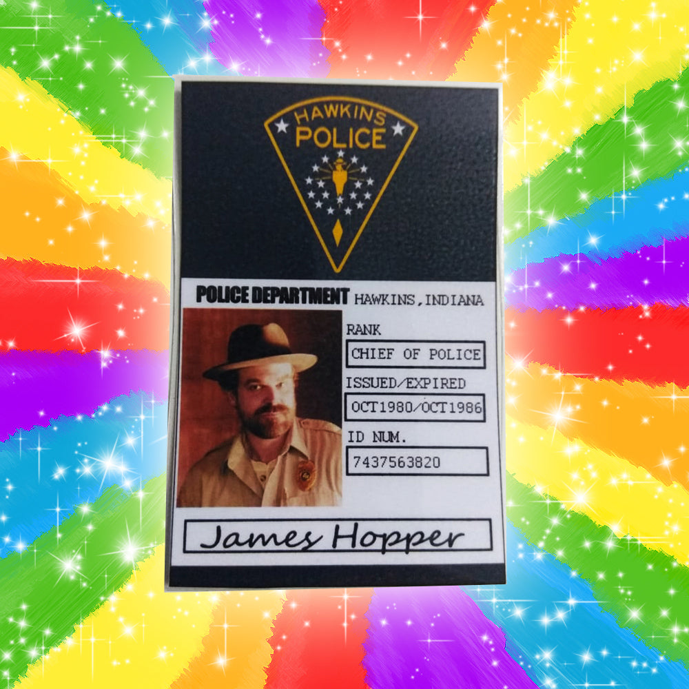 Hopper card from Strange Things - Fanmade – Proiezioni Mentali Shop